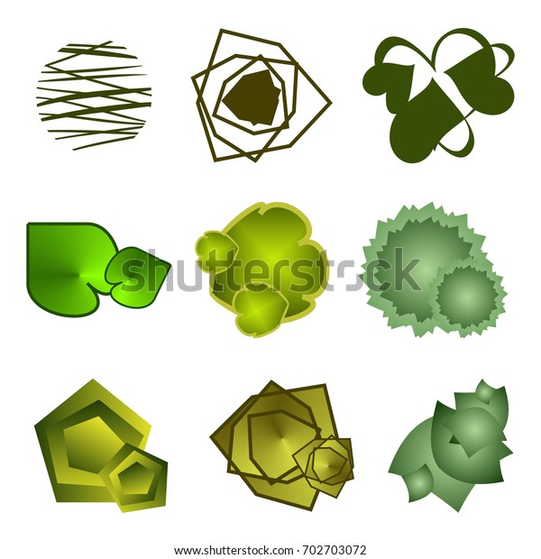 Trees Top View Architecture Landscape Design Stock Vector (Royalty Free ...