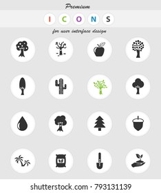 Trees Vector Icons Web User Interface Stock Vector (Royalty Free ...