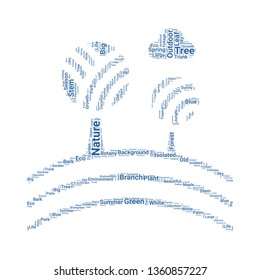 Trees Word Cloud Tag Cloud About Stock Vector (Royalty Free) 1360857227 ...