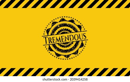 Tremendous Inside Warning Sign Black Grunge Stock Vector (Royalty Free ...