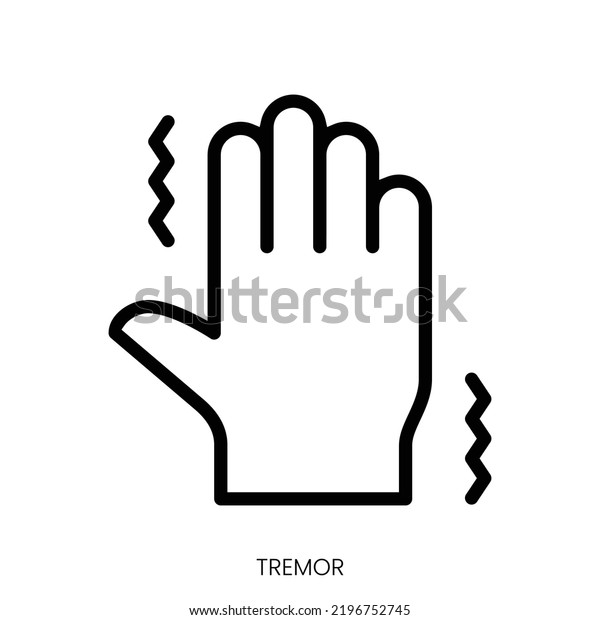 Tremor Icon Line Art Style Design Stock Vector (Royalty Free ...