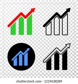 Trend Chart Eps Vector Pictogram Contour Stock Vector (Royalty Free ...