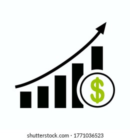 Trend Graph Rising Dollar Chart Chart Stock Vector (Royalty Free ...
