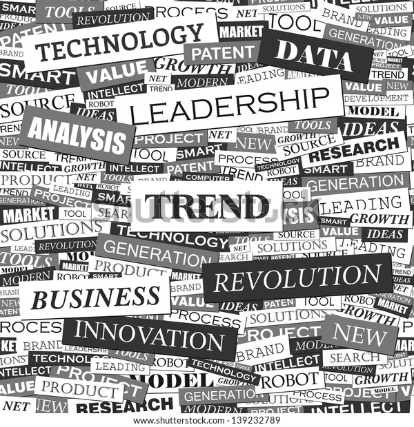 Trend Word Cloud Concept Illustration Stock Vector (Royalty Free ...