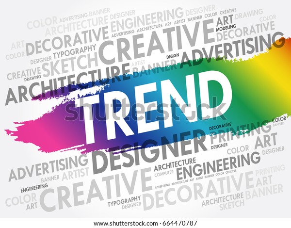 Trend Word Cloud Creative Business Concept Stock Vector (Royalty Free ...