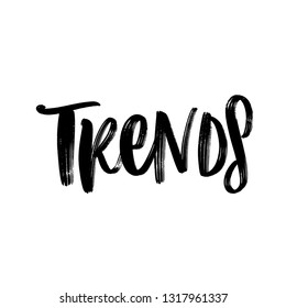 Trends Vector Hand Lettering Trending: vector de stock (libre de ...