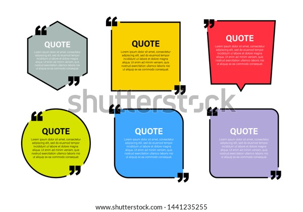Trendy Block Quote Modern Design Elements Stock Vector (Royalty Free ...