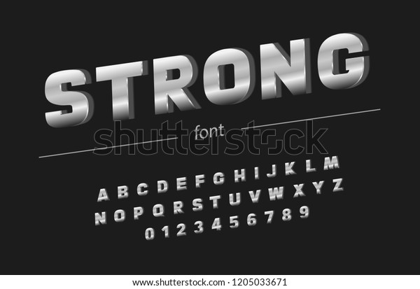 Trendy Bold Font Vector Illustration Stock Vector (Royalty Free ...