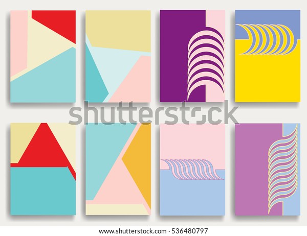 Trendy cards design . Minimal modern style . Geometric pattern . Motion ...