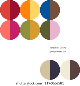 Trendy Color Scheme By Plain Color Stock Vector (Royalty Free ...