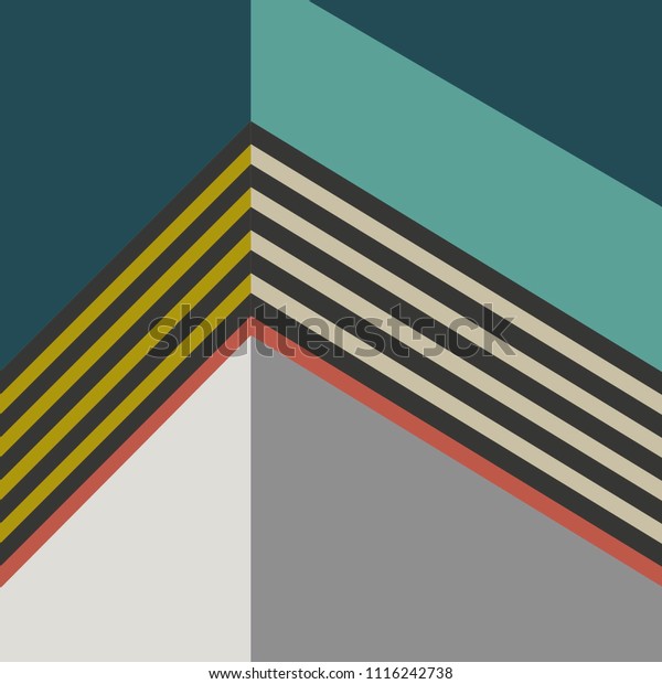 Trendy design vector abstract color block geometric background
