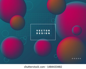 Trendy Gradient Spherical Shapes Geometric Vector Stock Vector (Royalty ...