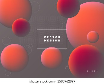 Trendy Gradient Spherical Shapes Geometric Vector Stock Vector (Royalty ...