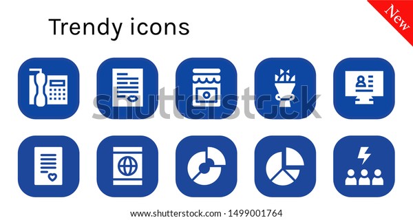 Trendy Icon Set 10 Filled Trendy Stock Vector (Royalty Free) 1499001764 ...