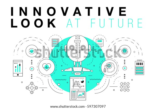 Trendy Innovation Systems Layouts Polygonal Contour Stock Vector ...