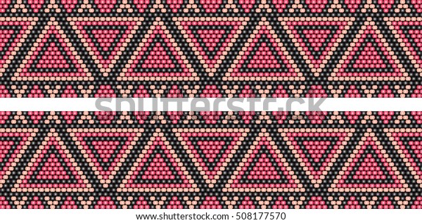 Trendy Modern Ethnic Beaded Border Pattern Stock Vector (Royalty Free ...