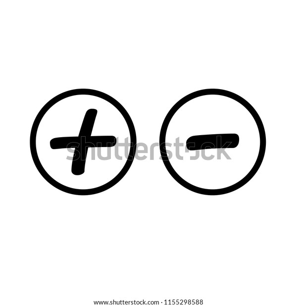Trendy Plus Minus Icon Line Style Stock Vector (Royalty Free ...
