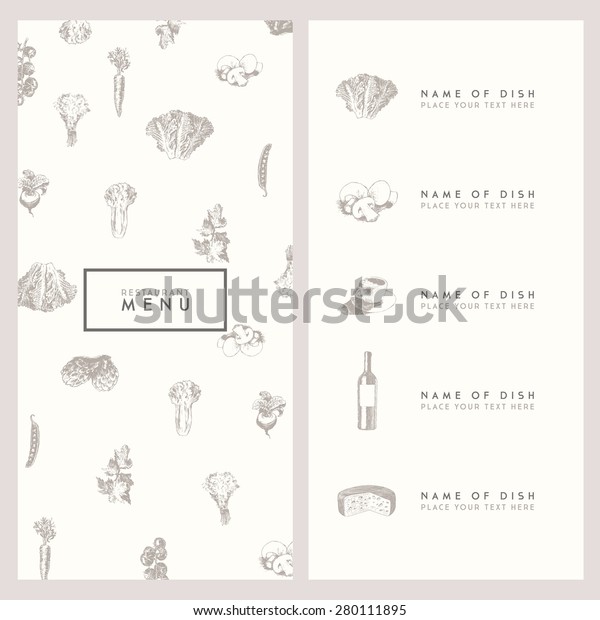Trendy Restaurant Menu Design High Detailed Stock Vector (Royalty Free ...