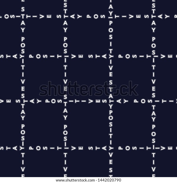 Trendy Seamless Pattern Wording Decoration Grid Stock Vector (Royalty ...