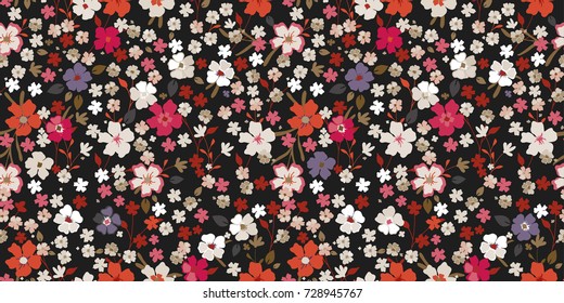 Trendy Seamless Texture Small Flowers Floral Stock Vector (Royalty Free ...