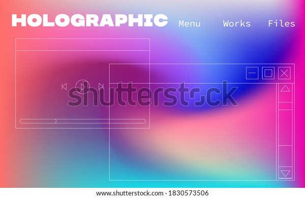 Trendy texture with polarization effect and colorful neon holographic ...