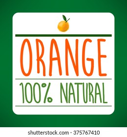 Trendy Vector Orange Juice Label Template: เวกเตอร์สต็อก (ปลอดค่า ...