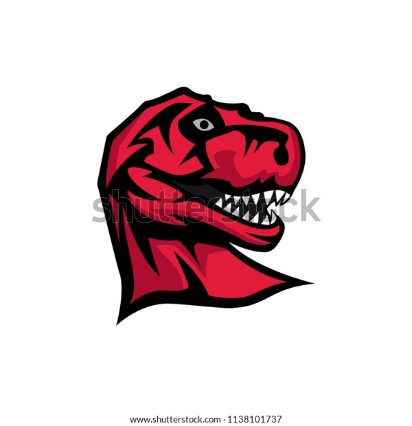 Trex Head Mascot Logo Stock Vector (Royalty Free) 1138101737 | Shutterstock