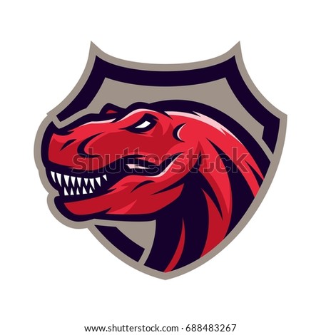T Rex Vector Logo Icon Mascot Illustration Vector de stock (libre de ...