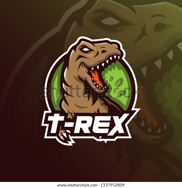 Trex Vector Mascot Logo Design Modern Stock Vector (Royalty Free ...