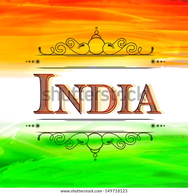 Tri Color Background Design Stylish Text Stock Vector (Royalty Free ...