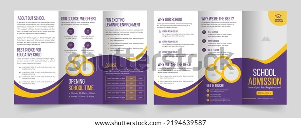 Tri Fold Brochure Education Brochure Template Stock Vector (Royalty ...