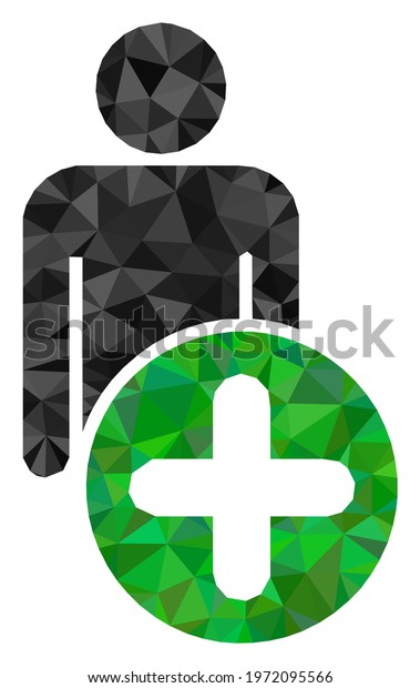 Triangle Add Man Figure Polygonal Symbol Stock Vector (Royalty Free ...