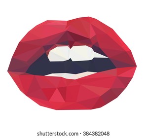 Triangle Art Lips Vector Illustartion Stock Vector (Royalty Free ...