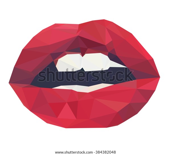 Triangle Art Lips Vector Illustartion Stock Vector (Royalty Free ...