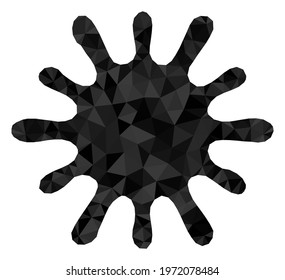 Triangle Bacteria Polygonal Icon Illustration Bacteria Stock Vector ...