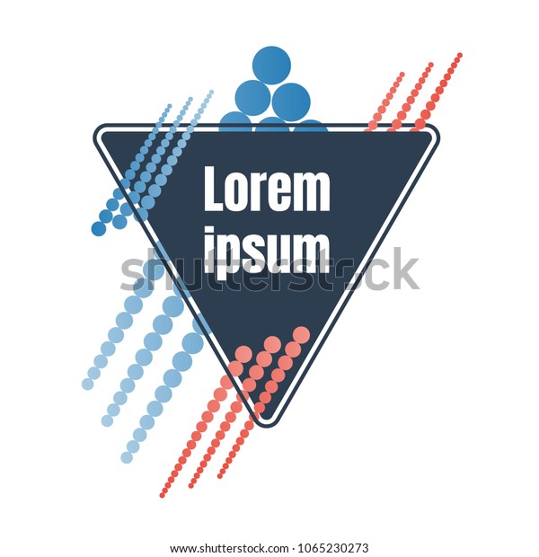 Triangle Banner Label Colorful Graphic Element Stock Vector (Royalty ...