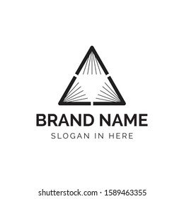Triangle Book Logo Template Design Stock Vector (Royalty Free ...