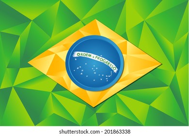 Triangle Brazil Flag Design Stock Vector (Royalty Free) 201863338 ...