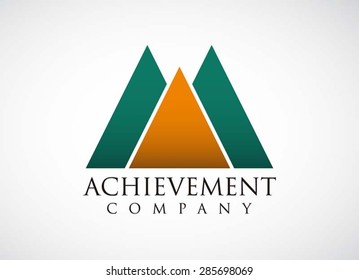 Triangle Business Achievement Shape Logo Element Stock Vector (Royalty ...