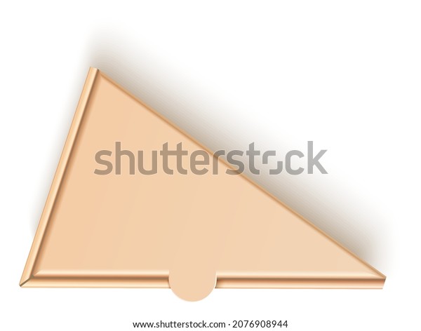 Triangle Cardboard Package Slice Pizza Box Stock Vector (Royalty Free ...