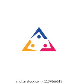 Triangle Circle Connection Colorful Logo Stock Vector (Royalty Free ...