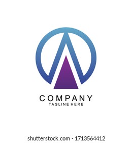 Triangle Circle Logo Design Stock Vector (Royalty Free) 1713564412 ...