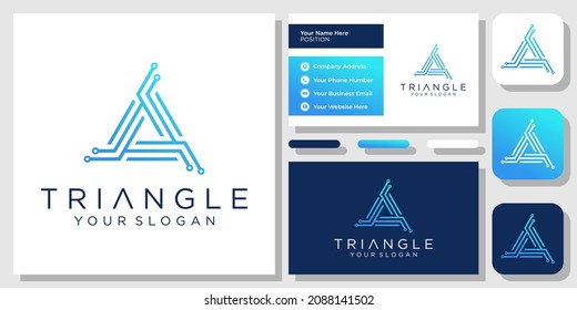 Triangle Circuit Board Technology Digital Security Stock Vector ...