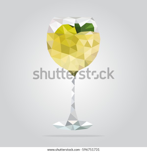 Triangle Cocktail Vector Illustration Polygon Cocktail Stock Vector ...