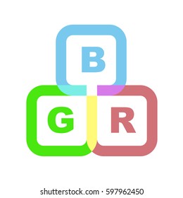 Triangle Color System Rgb Background Stock Vector (Royalty Free ...