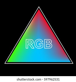 Triangle Color System Rgb Background Stock Vector (Royalty Free ...