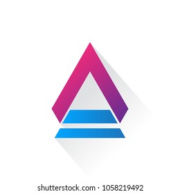 Triangle Logo Template Arrow Colorful Concept Stock Vector (Royalty ...