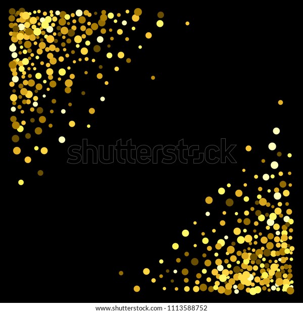 Triangle Corner Gold Frame Border Glitter Stock Vector (Royalty Free ...