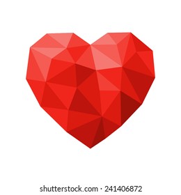 Triangle Design Concept Heart Stock Vector (Royalty Free) 241406872 ...