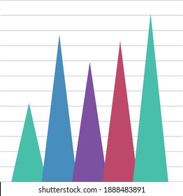 Triangle Diagram Spike Diagram Flat Design Stock Vector (Royalty Free ...